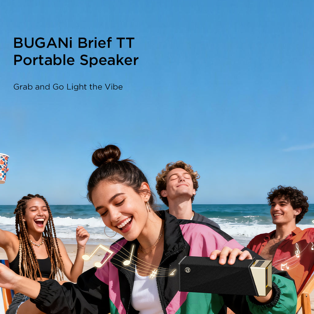 BUGANi Brief TT Portable Bluetooth Speaker with RGB Lighting Effect ...